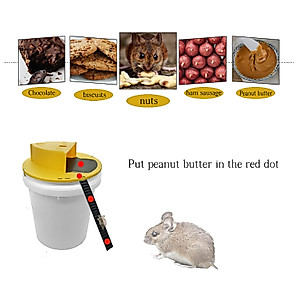 Upgraded 5 Gallon Bucket Lid, Bucket Lid Mouse Trap Trapdoor Style, Indoor and Outdoor, Reusable 5 Gallon Bucket Lid, No Bucket (Yellow)