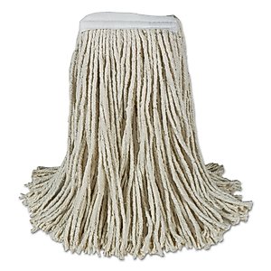 Boardwalk BWKCM20024 24 oz. Cut-End Banded Cotton Mop Heads - White (12/Carton)