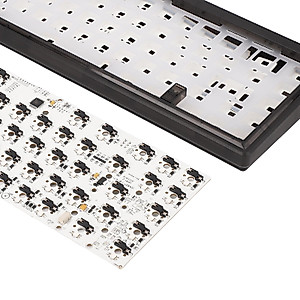 Pomya DIY Mechanical Keyboard Kit, 67 Keys Modular Mechanical Keyboard, Wired Switch Hot Swap RGB Backlit Support 5pin 3pin Switch Gaming Keyboard(Black)