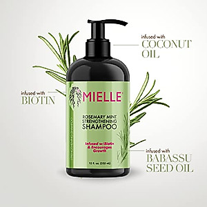 Mielle Organics Bundle Rosemary Mint Scalp & Hair Strengthening Oil + Rosemary Mint Strengthening Shampoo