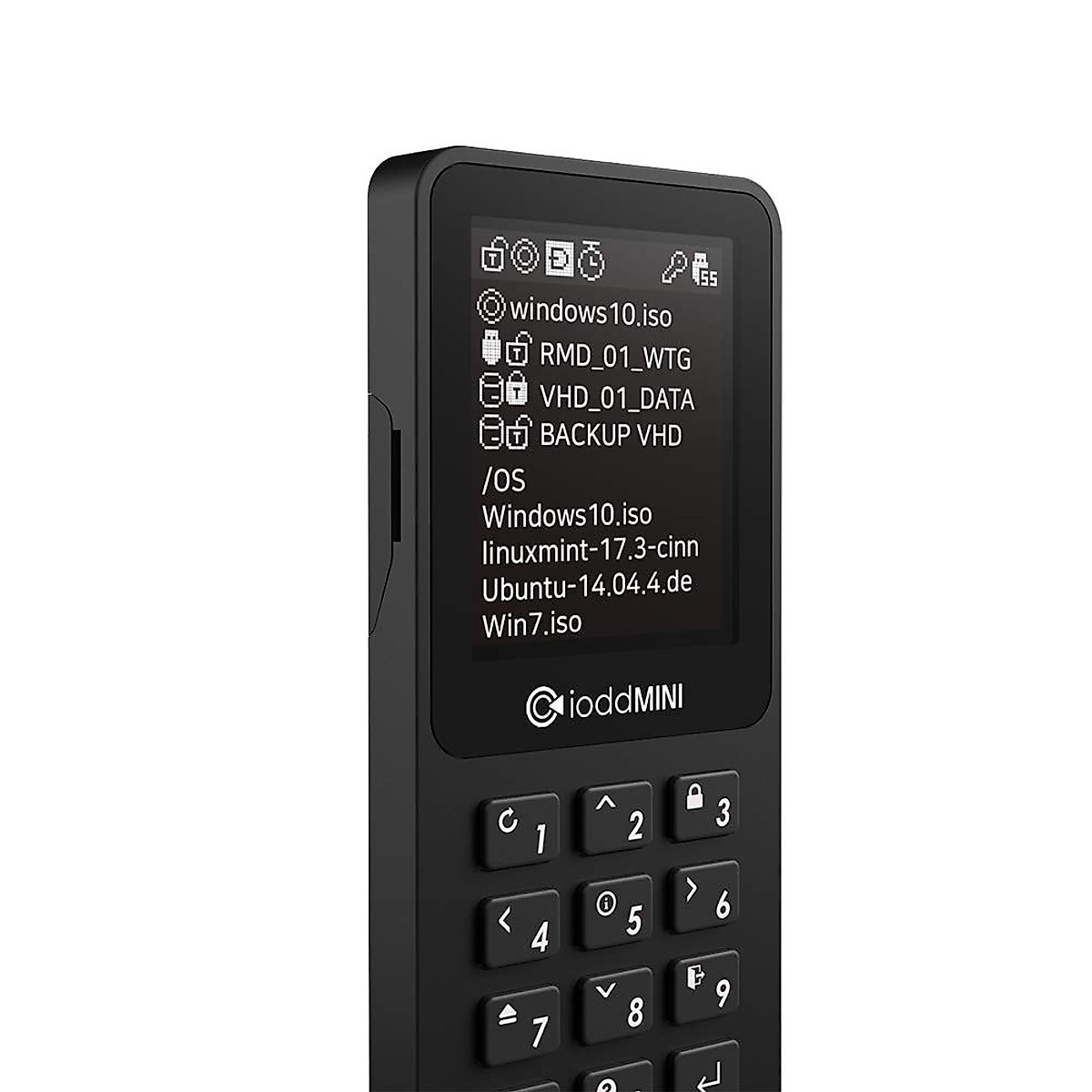 iodd Mini USB 3.0 256-bit Secure encrypted SSD Drive (512GB)