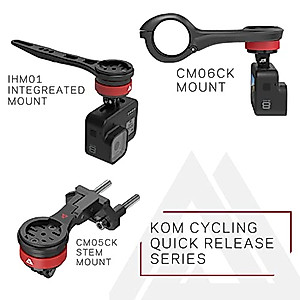 KOM Cycling Quick Release Stem Mount GoPro Computer Mount for Wahoo and Garmin Bike Computers (Bike Mount for Edge 1040, Elemnt Roam, Elemnt Bolt v2) 1040 Bike Mount Compatible with GoPro Accessories