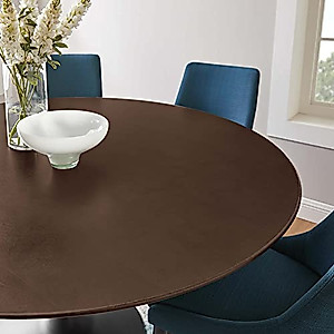 Modway Lippa Dining Table, 60 in x 60 in x 28.5 in, Brown