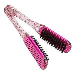 Double Sided Brush Hair Straightener, Hair Straightening Splint Comb Hair Straightener Comb Hair Straightener Clamp Brush Styling Tool for for Straightening Knotty Hair Unkempt