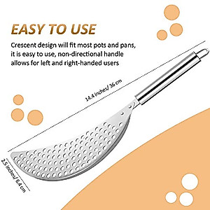 2 Pieces Pot Strainer with Handle Stainless Steel Colander Pasta Drainer Pan Pot Strainer with Recessed Hand Grips Suitable for Kitchen Pots and Pans Different Sizes up to 10 Inches