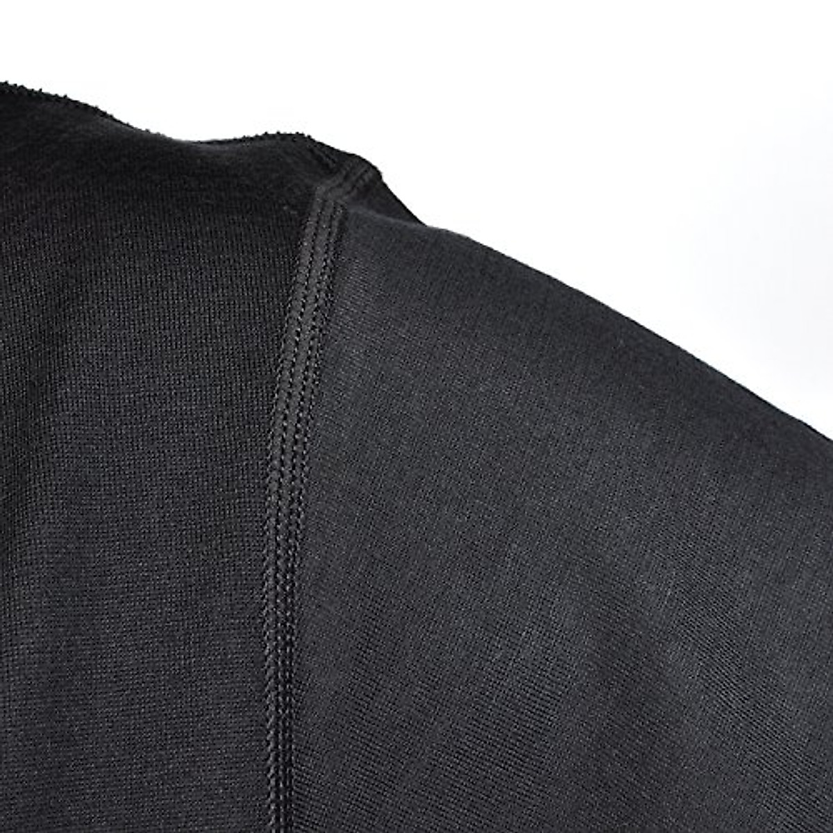 SHEEP RUN Men 100% Merino Wool Shirt Lightweight Short Sleeve Crew Sports (M, Black)