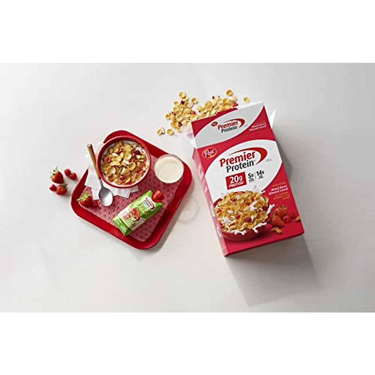 Post Premier Protein Mixed Berry Almond cereal, high protein cereal, protein rich breakfast or snack made with real berries and almonds, 30 Ounce - 1 Count