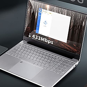 CHICIRIS Laptop Computer, Portable 15.6in Laptop 2K Resolution IPS Screen 16GB RAM for Home (16+512G US Plug)