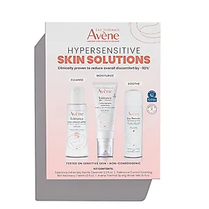 Avene Hypersensitive Skin Starter Kit, Complete Hypersensitive Skin Care Routine, Cream, Cleanser, and Spray