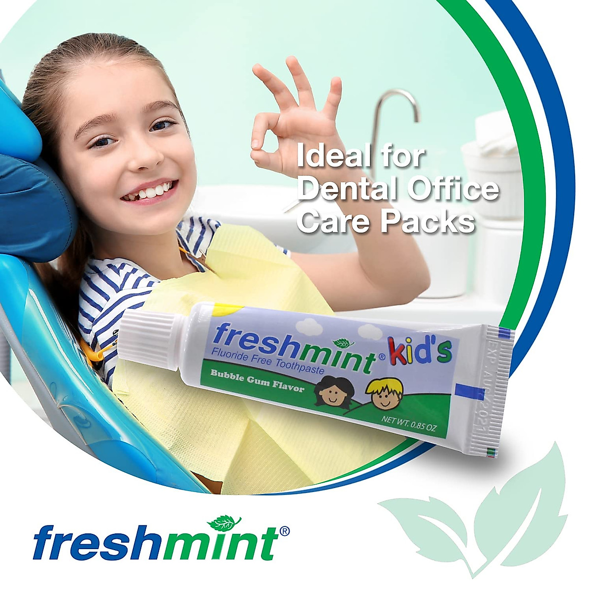 144 Tubes of Freshmint® 0.85 oz. Kids Fluoride-Free Toothpaste Bubble Gum Flavor