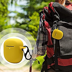 LiZHi for Bose QuietComfort Earbuds II Case Cover 2022, Soft Silicone Skin Cover Shock-Absorbing Protective Case with Keychain for New Bose QuietComfort Earbuds II Case, Black