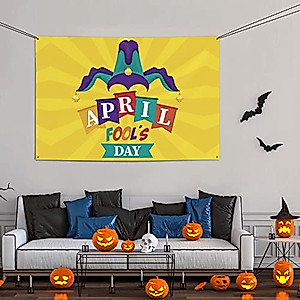 April Fools Day Banner Yard Outdoor Party Congratulations Welcome Home Banners Photography Background Decoration