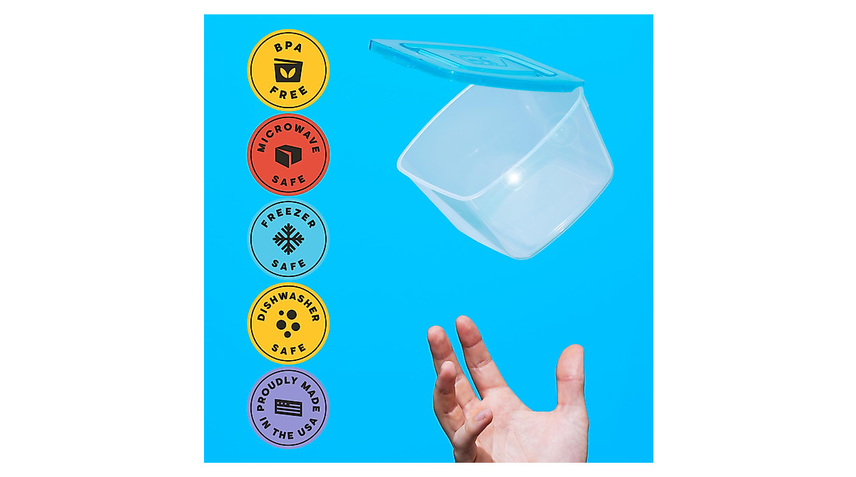 Mr. Lid Premium Storage Containers - Space Saving & Spill Proof