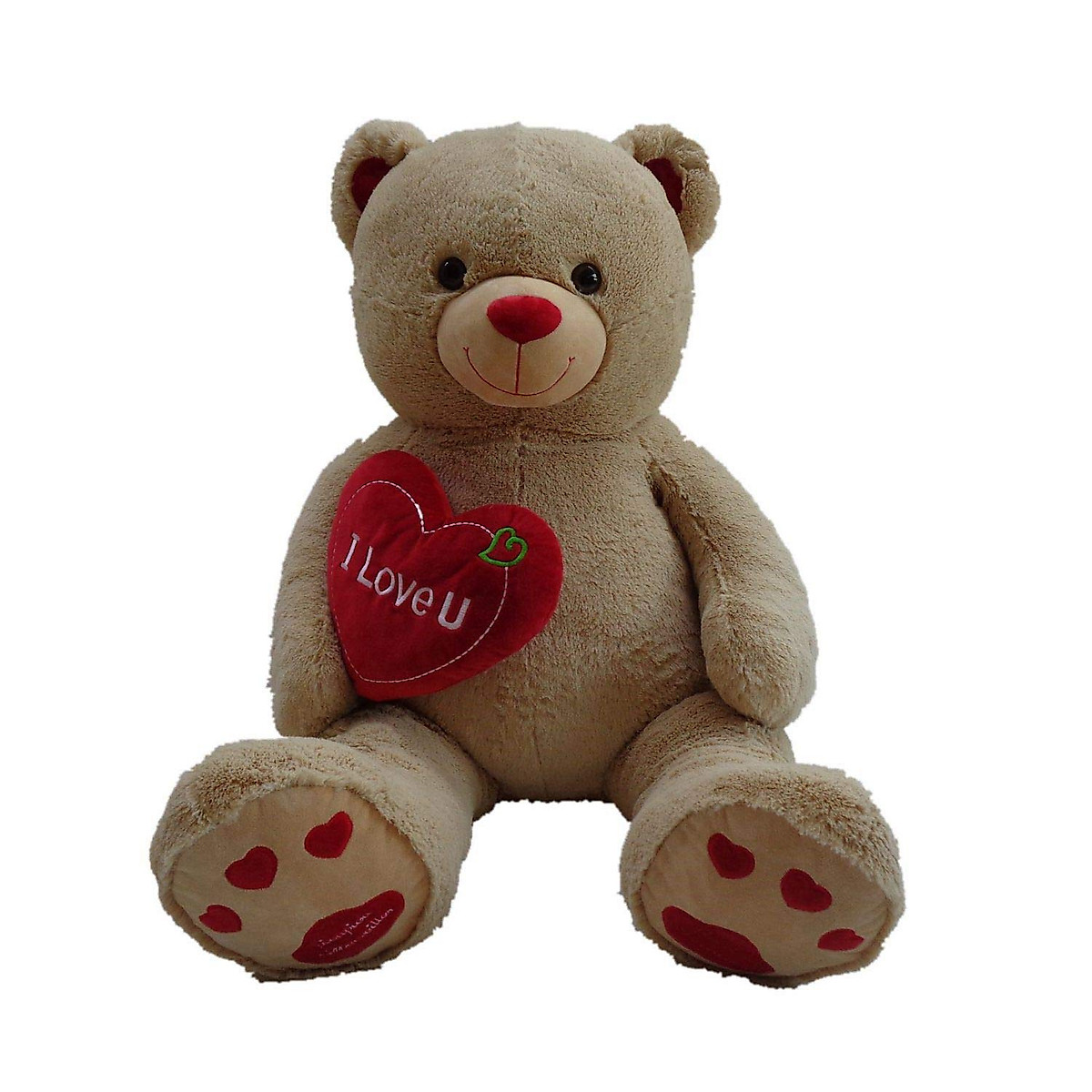 Pioupiou Jumbo 48" Plush Teddy Bear with I Love You Heart (Birthdays, Holidays, Engagements, Mother's Day, Sweetest Day)