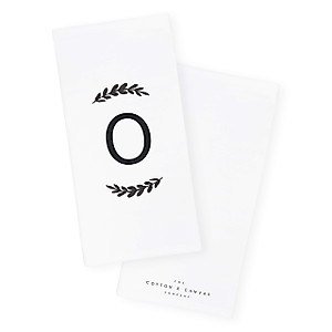 The Cotton & Canvas Co. Personalized Single Monogram Initial O Soft Absorbent Kitchen Tea Towel, Flour Sack Towel, Dish Cloth