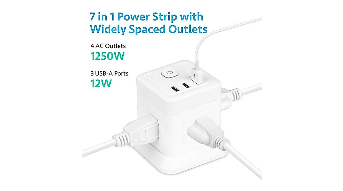 BEVA Power Strip with USB – 7-in-1 Charging Station for Travel & Home