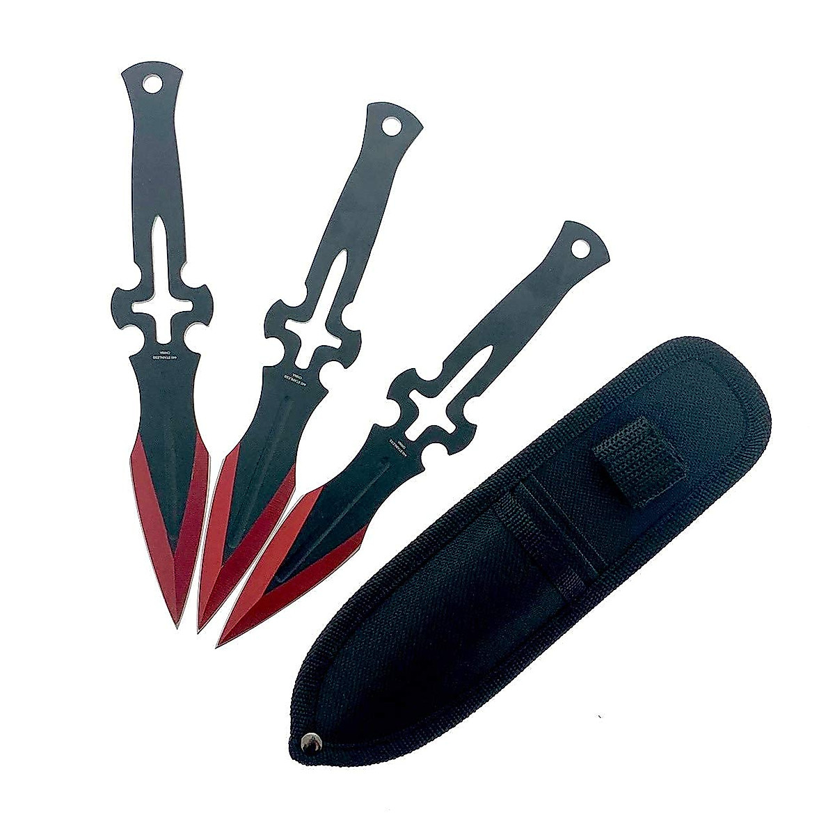 MasterTarget Target Master 8" 3PCS Cross Style Fixed Blade Set. 440 Stainless Steel Blade, Gifts