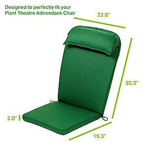 Plant Theatre Adirondack Chair Cushion - High Back Patio Chair Cushion for Outdoor Furniture - Outdoor Chair Cushions for Rocking Chairs, Front Porch, Yard and Lawn Furniture - 49" x 22" Navy Blue