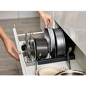 Joseph Joseph 85167 DrawerStore Expanding Cookware Organizer, Gray