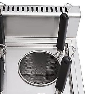 6 Holes Commercial Noodle Cooking Machine Propane Gas Noodle Pasta Desktop Cooker Ramen Cooker Kitchen Stainless Steel Noodle Machine for Restaurants,Noodle Shops