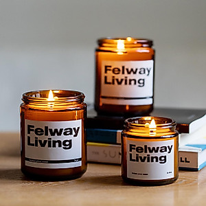 FELWAY Lavender Scented Candle for Travel, Natural Soy Wax, Non Toxic Candles for Home with Pets (Lavender, Burning Time 20+Hrs)