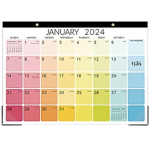 2023 Desk Calendar - Large Desk Calendar 2023, 12'' x 17'', January 2023 - December 2023, Cut-line for Tearing Off, 2 Corner Protectors & Hanging Holes, Perfect Desk/Wall Calendar for You