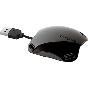 Targus Retractable 4-Port Hub, Black (ACH113US)
