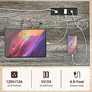 Homieasy Wine Bar Cabinet with Power Outlets, Industrial Bar Cabinets for Liquor and Glasses, Farmhouse Mini Coffee Bar Liquor Cabinet Bar for Home with Removable Wine Racks, Balck Oak