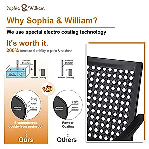 Sophia & William Patio Dining Set 9 Piece Expandable Outdoor Table Furniture Set with 8 Swivel Dining Metal Chairs and 1 Rectangular Expanding Dining Table for Garden Deck Backyard