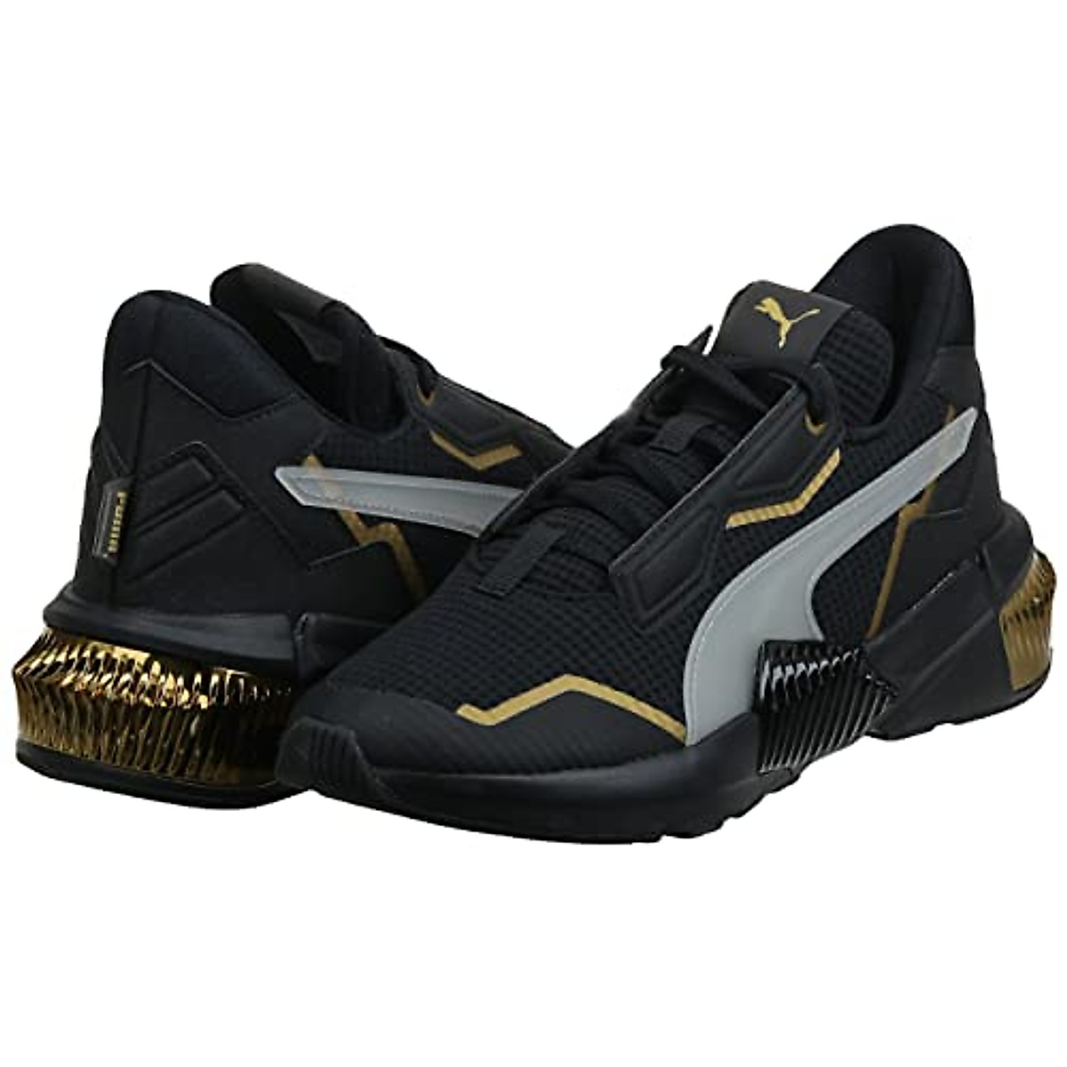 PUMA womens PROVOKE XT, Puma Black-Puma Team Gold, 7.5