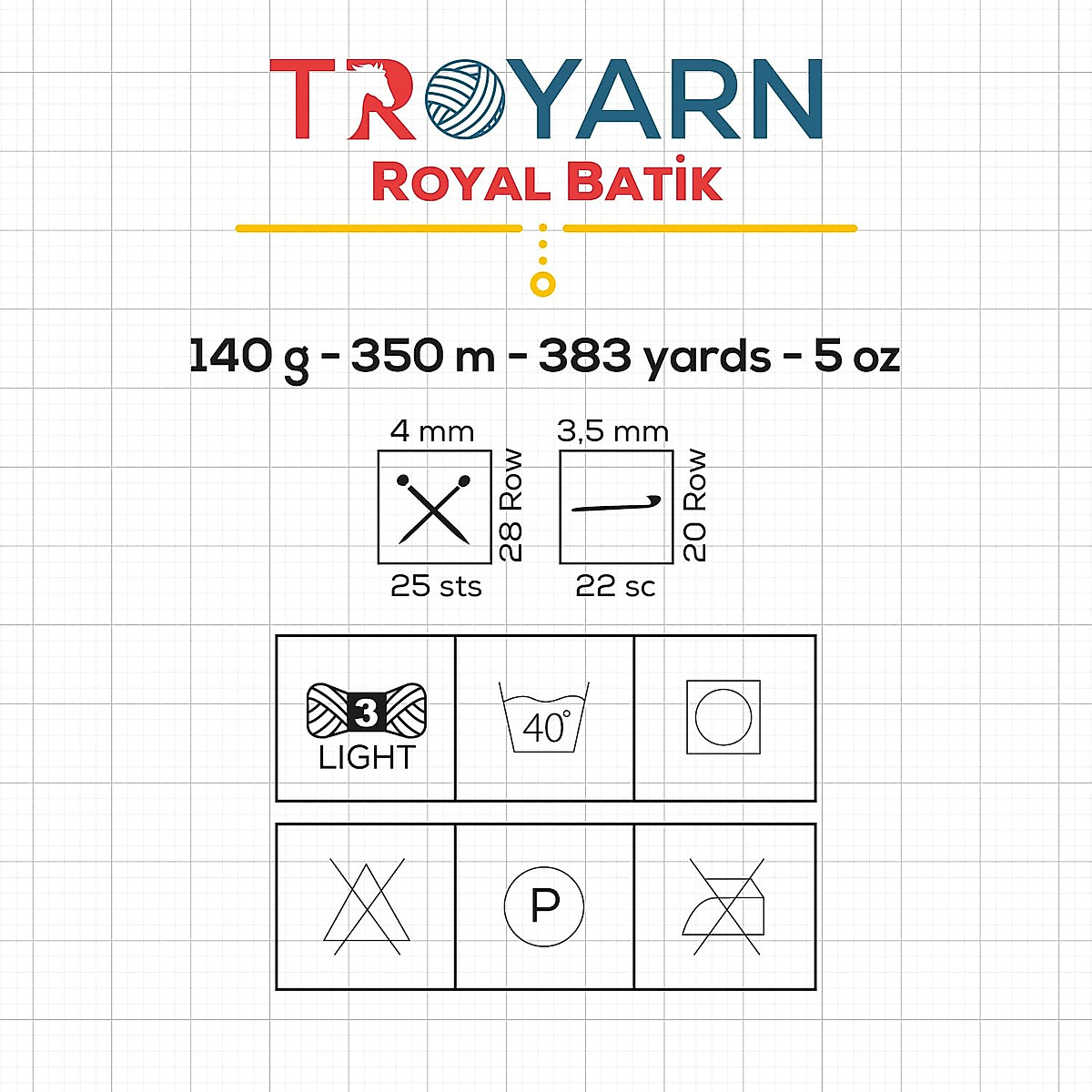 Troyarn Royal Batik (1- Skeins Pack) Ombre Yarn with Rainbow Colors,Soft Yarn for Crocheting and Knitting0 Anti-Pilling Acrylic 1x140 gr (1x383 yds) (10606)