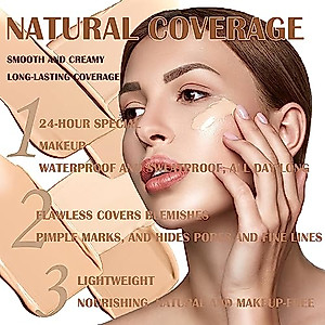 6 Colors Concealer,Black & White 3 In 1 Color Contouring Palette With Brush,for Dark Circles, Freckles, Blemishes Cream Concealer,Waterproof&Long-Lasting Beginners&Professional Makeup Artist Contour Palette CreamWith Brush