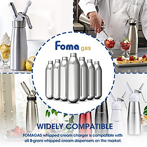 FOMAGAS Whipped Cream Chargers, 25 Pack