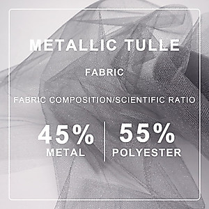 Gold Shimmer Tulle Fabric Roll, 54" by 10 Yards Large Metallic Tulle Bolt Spool for Wedding, DIY Tutu Skirt, Table Runner, Gift Wrapping, Bridal Shower Party Decoration, Soft & Drape (Gold)