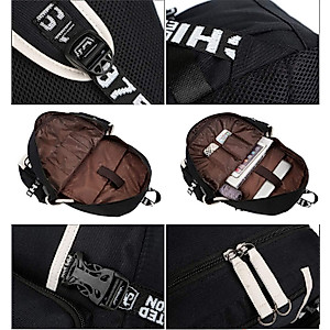 WANHONGYUE Death Note Anime Luminous Laptop Backpack Shoulder Rucksack with USB Charging Port /1