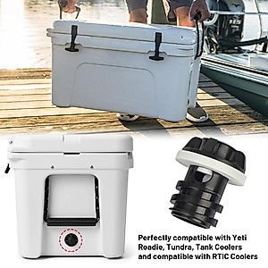 Cooler Drain Plug, 2 Pack Replacement, Compatible with Yeti Roadie, Tundra, and Tank Coolers and Fit for RTIC Coolers