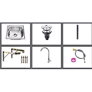 Single Slot 304 Stainless Steel with Bracket,kitchen Sink Sink Balcony Wash Basin,Stainless Steel Drain,3 Size