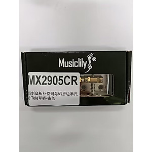 Musiclily Ultra 54mm(2-1/8 inch) Vintage Short Tele Bridge with Solid Aluminum Plate Brass Compensated 3-Saddle for Telecaster Style Electric Guitar, Chrome