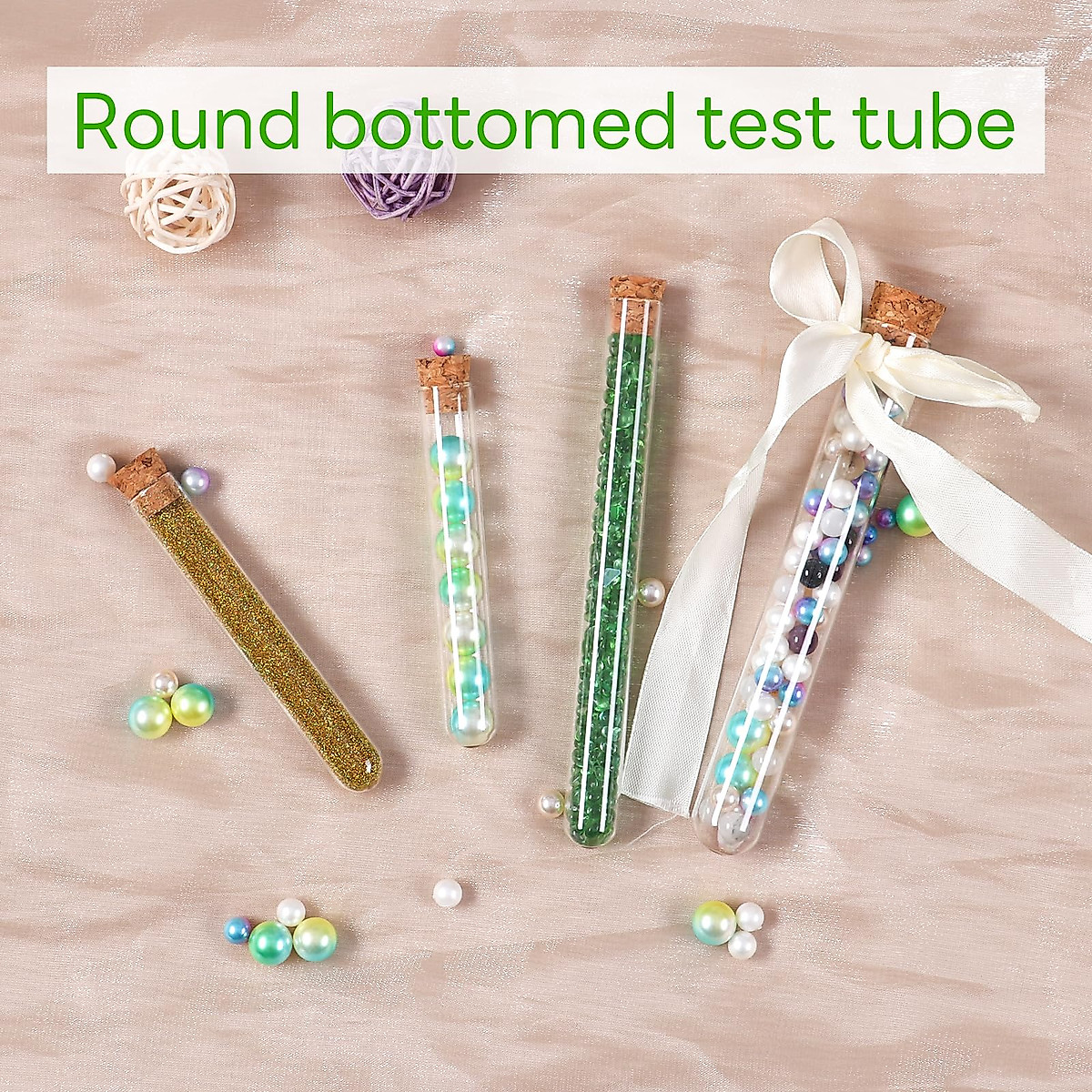 15x150mm Glass Test Tubes with Cork Stoppers 20 ml, 20 Pack Plant Propagation Tubes, Small Clear Test Tubes for Shots, Ants, Lab, Scientific Experiments