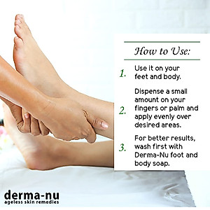 Foot and Body Oil with Tea Tree Oil - Hydrating Foot Care and Foot Spa for Cracked Heel Repair - Soothes Dry, Irritated Skin and Foot Odor - (4oz)