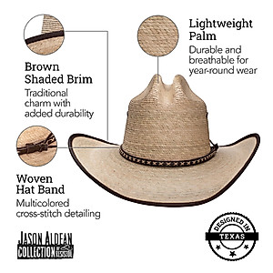 RESISTOL JA Hicktown - Mexican Palm Straw Cowboy Hat (Large) Verde