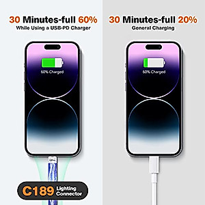 Rixmie Short USB A to Lightning Cable, [MFi Certified-13.5cm] 30W Fast Charging for 14 Pro/14/13/13 Pro/12 Pro Max/12/11/11 Pro/X/XS, AirPods, iPad Pro Air Mini, MacBook (Not Work with DAC)- Black