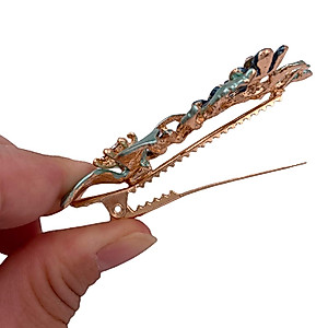 3PCS Large Flower Metal French Hair Styling Alligator Clips Accessories Women Girls