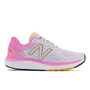 New Balance Women's Fresh Foam 680 V7 Running Shoe, Libra/Vibrant Pink/Night Sky, 8 Wide