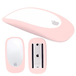 N/T Silicone Case Cover Protective Skin for Magic Mouse 1/2 Silicone Case for Apple Magic iPad Mouse (Pink)