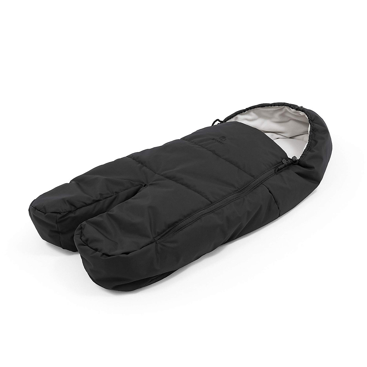 Stokke Xplory X Foot Muff, Rich Black - Keeps Baby Warm on Cool Weather Strolls - Sonalan Lining & Fleece + Water-Repellent Exterior - Adjustable Front Opening