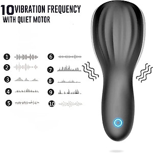 pawsey Male Masturbator Electric Pocket Unisex Masturbator Dual-Use Vagina Mode Penis Stimulation Toy with Thrust Rotating Hoody Sex T-Shirt Sex Toy Black 85k