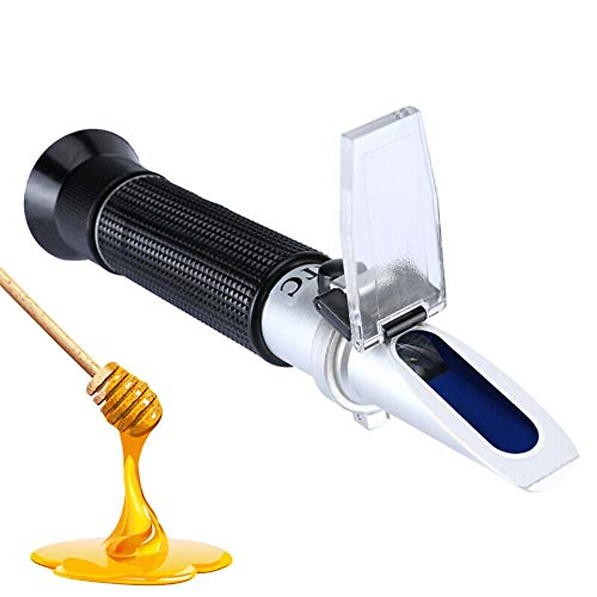 Abuycs Brix Refractometer with ATC for Beer Wort Wine Fruit Sugar Homebrew Meter Dual Scale Brix 0-32% & Specific Gravity 1.000-1.130 Replace Homebrew Hydrometer