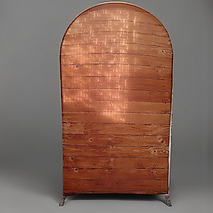 ittsmnt Arch Backdrop 4X7ft Old Wood Arched Wall Covers Stretchy Photography Background for Party Decorations Wedding Banquet Bridal Baby Shower Decor Banner Birthday Parties Props