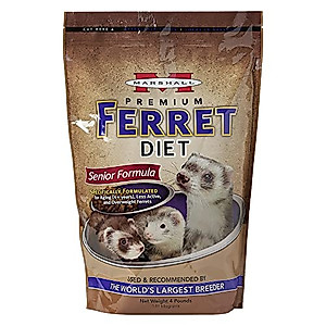 Marshall Pet Products Natural Complete Nutrition Premium Ferret Diet Food for Seniors, Highly Digestible, 4 lbs